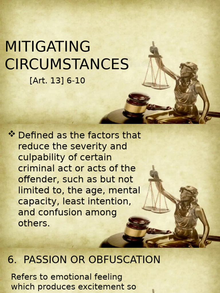 Mitigating Circumstances in Criminal Law | PDF | Plea | Criminal Law