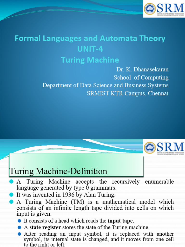 Flat Unit 4 | PDF | Computability Theory | Models Of Computation