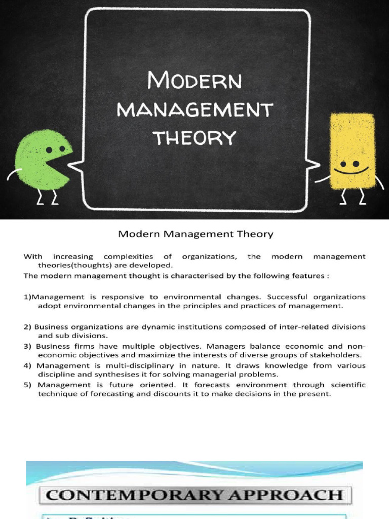 Modern Theory of Management | PDF