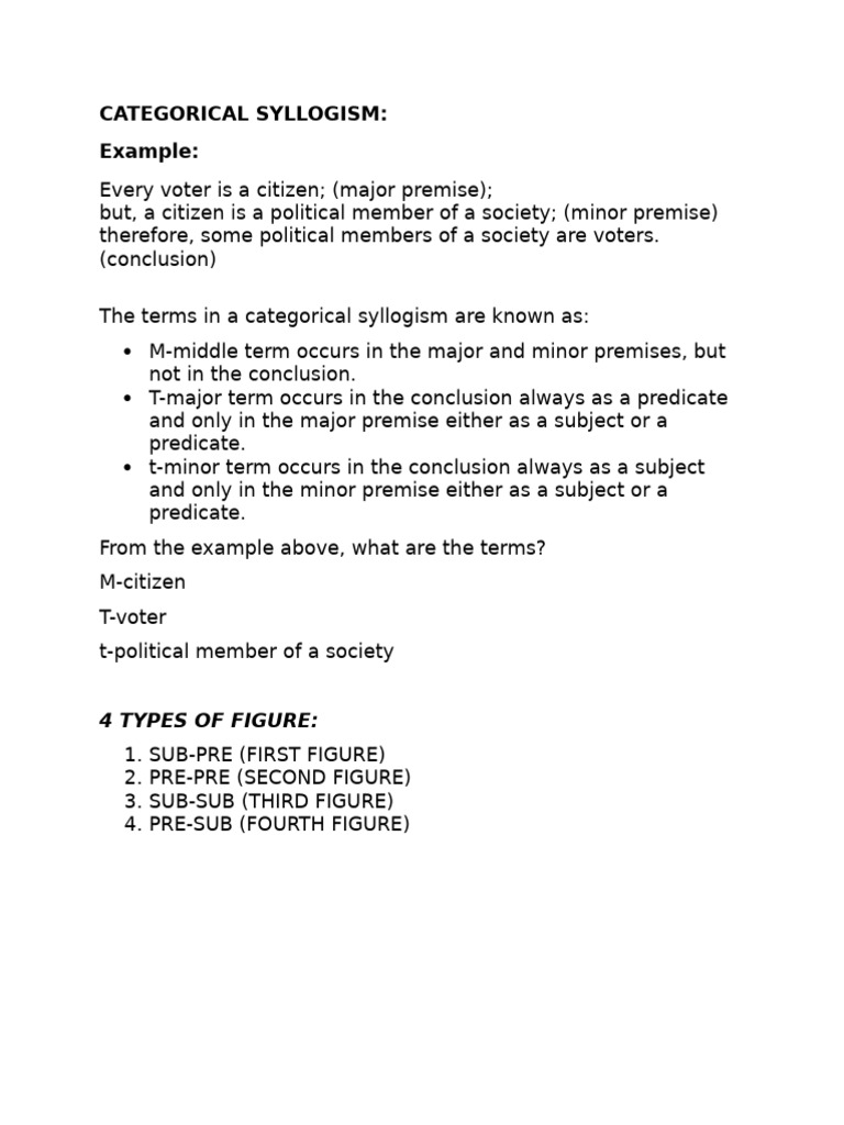 Second Figure Syllogism Examples | PDF | Philosophical Methodology ...