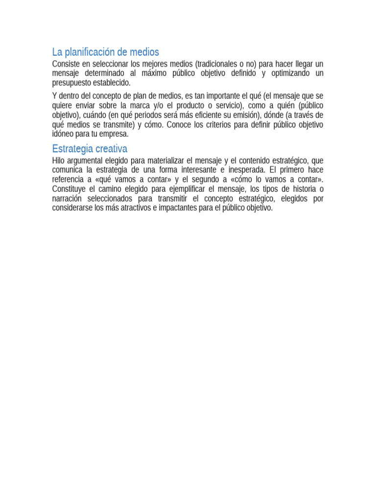 La Planificación de Medios | PDF | Negocios