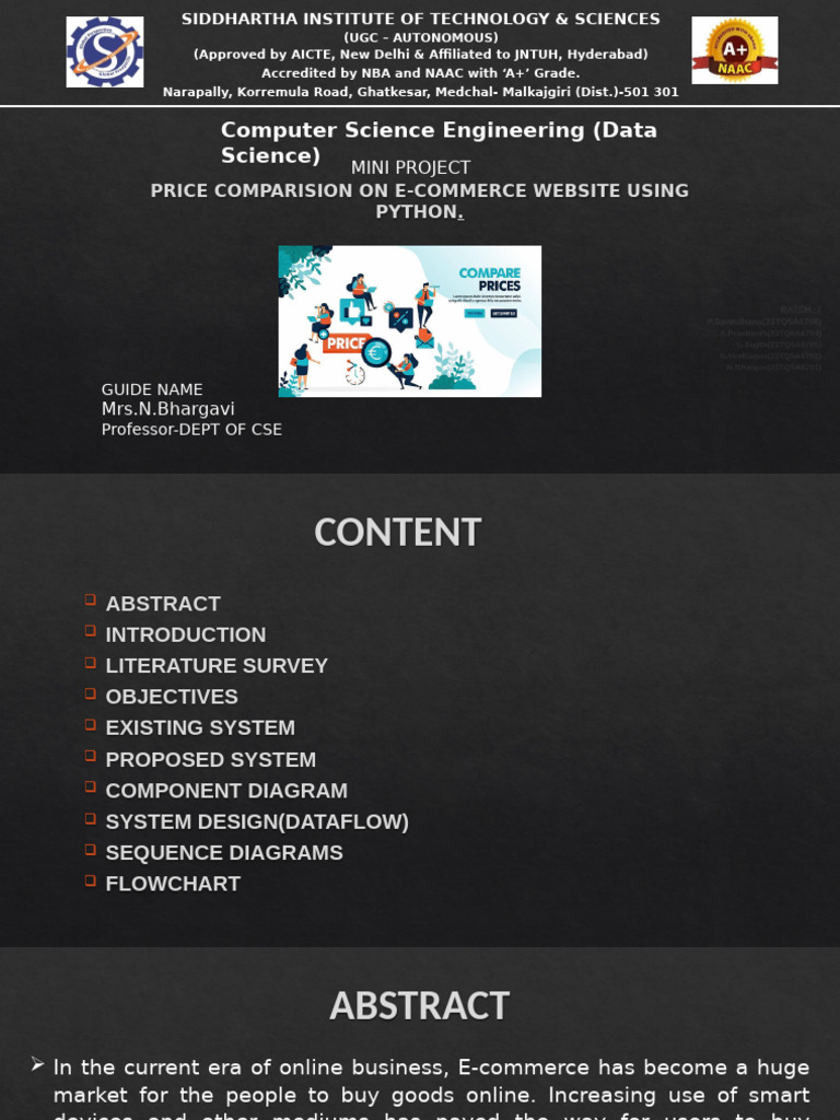 Price Comparison On E-Commerce Website Project | PDF | Computing | Information Technology