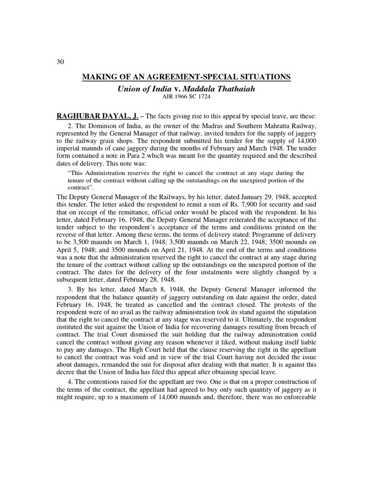 Unit 2 case 1 | PDF | Lawsuit | Offer And Acceptance