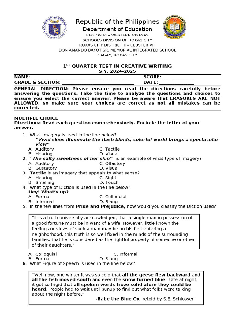 Creative Writing | PDF | Poetry | Metre (Poetry)