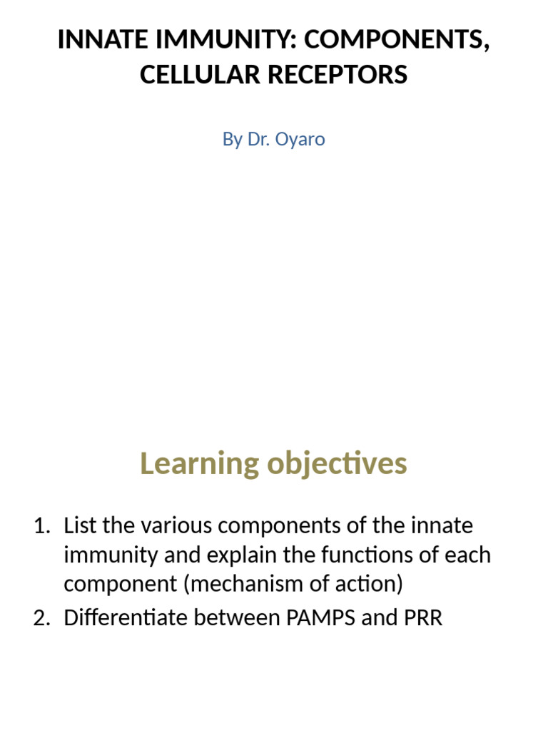 Components of Innate Immunity Explained | PDF | Immune System | Innate ...