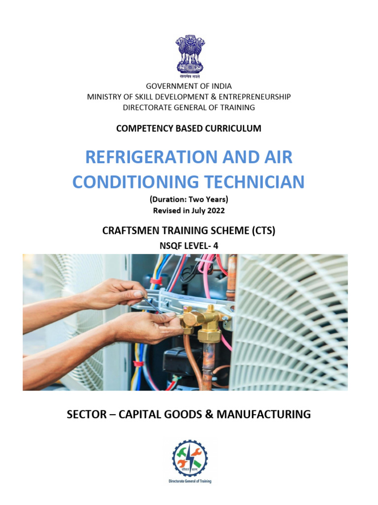 Ref. Air Conditioning Tech. - CTS2.0 - NSQF-4 | PDF | Refrigerator ...