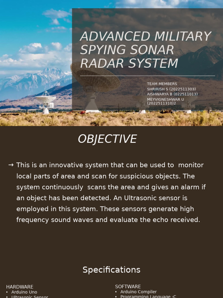 Advanced Military Sonar Radar System | PDF