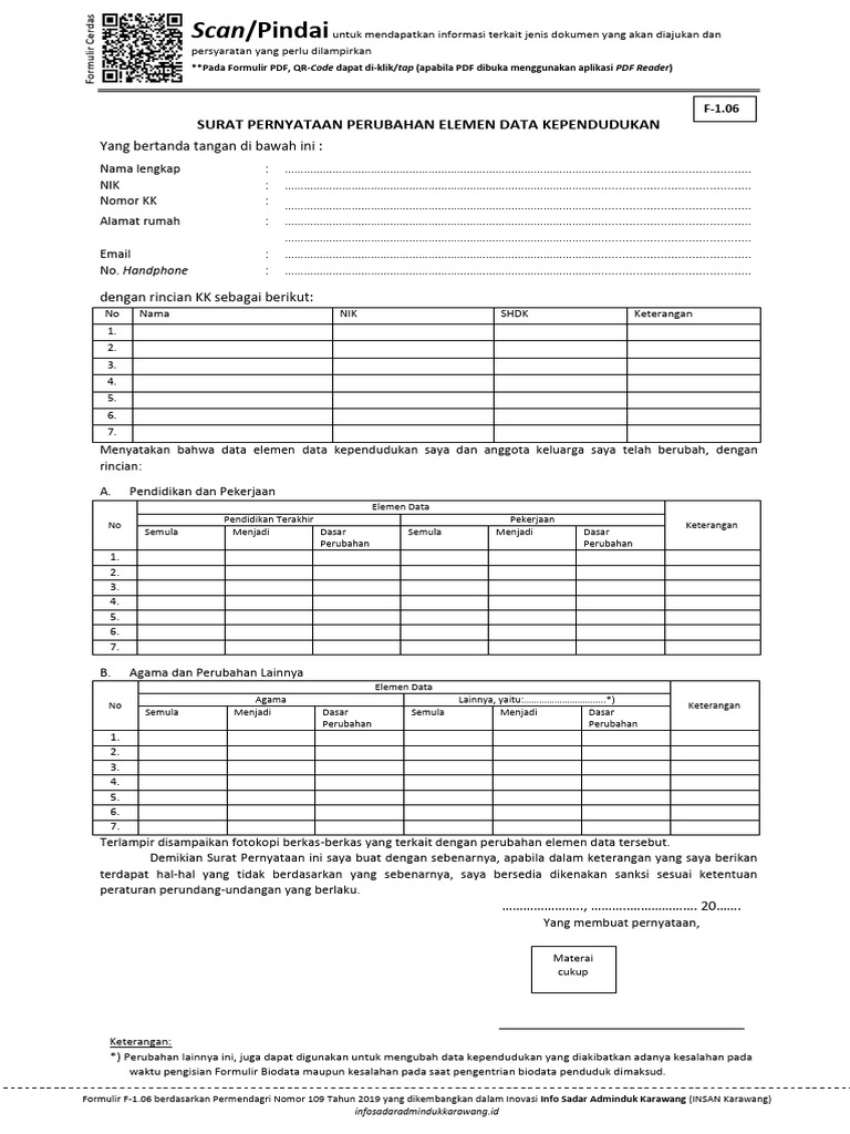 Imas Sartika Formulir KK | PDF