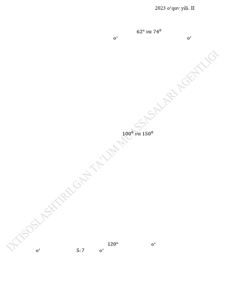 7-Sinf Geometriyadan 5-BSB 1-Variant | PDF