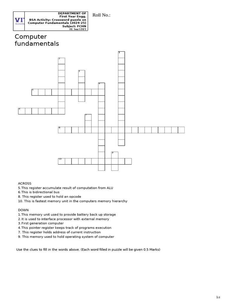 Crossword | PDF | Teaching Methods & Materials | Technology & Engineering