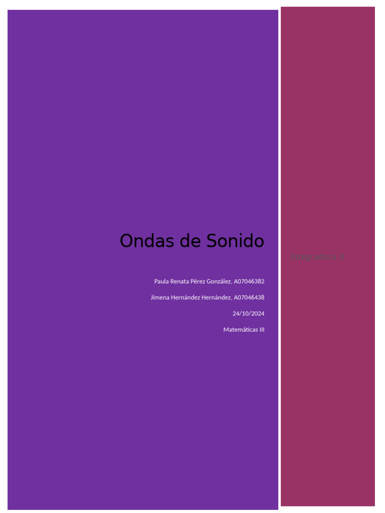 Integradora 2 Mate | PDF | Olas | Sonido