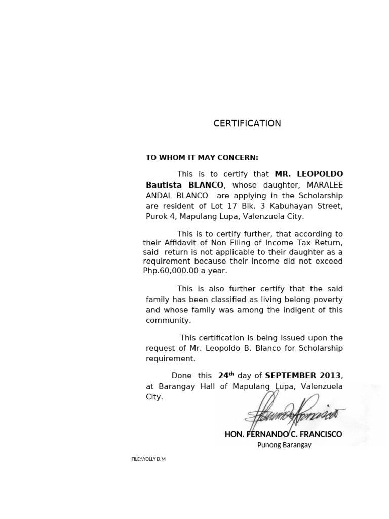 Certification For Spes Bir | PDF | Payments | Government Finances