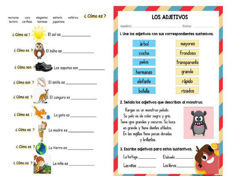 Practica Adjetivo 23-10 - 24 | PDF