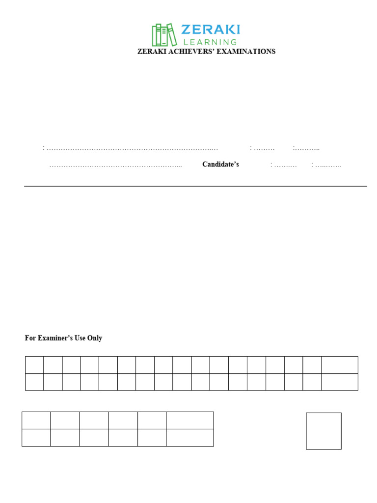 Mathematics Form 4 Paper 2 Question Paper Zeraki Achievers 6.0 - June 2022 | PDF | Logarithm ...