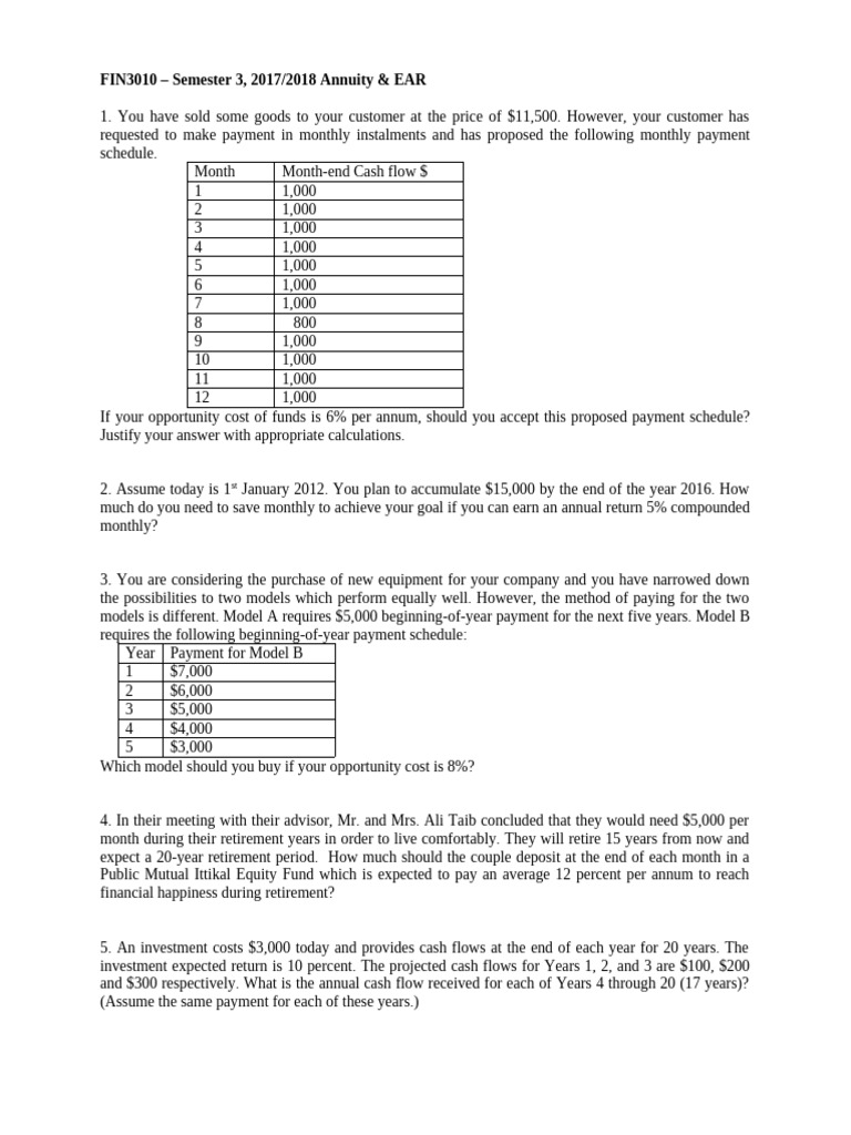 05 TVOM Annuity Exercise | PDF | Interest | Retirement