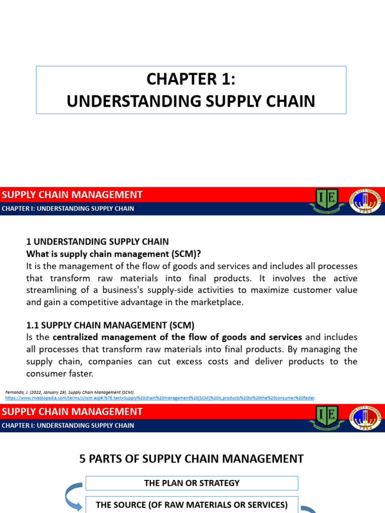 Supply Chain Management Instructional Material by Engr. Lambero M ...