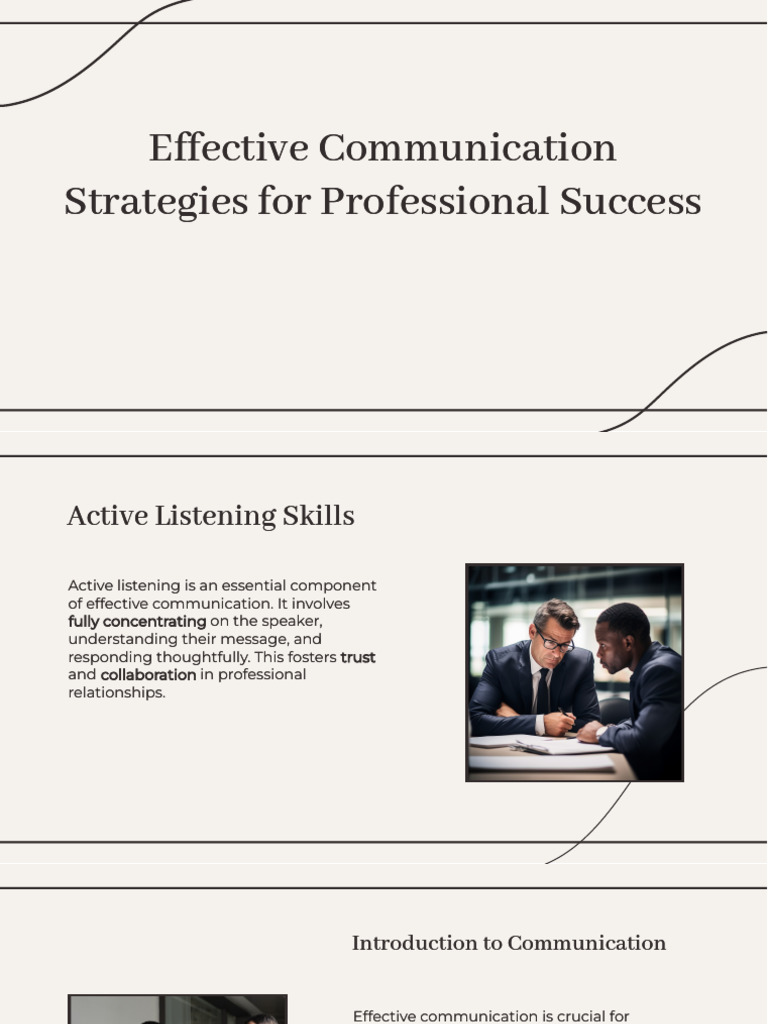Slidesgo Effective Communication Strategies For Professional Success ...