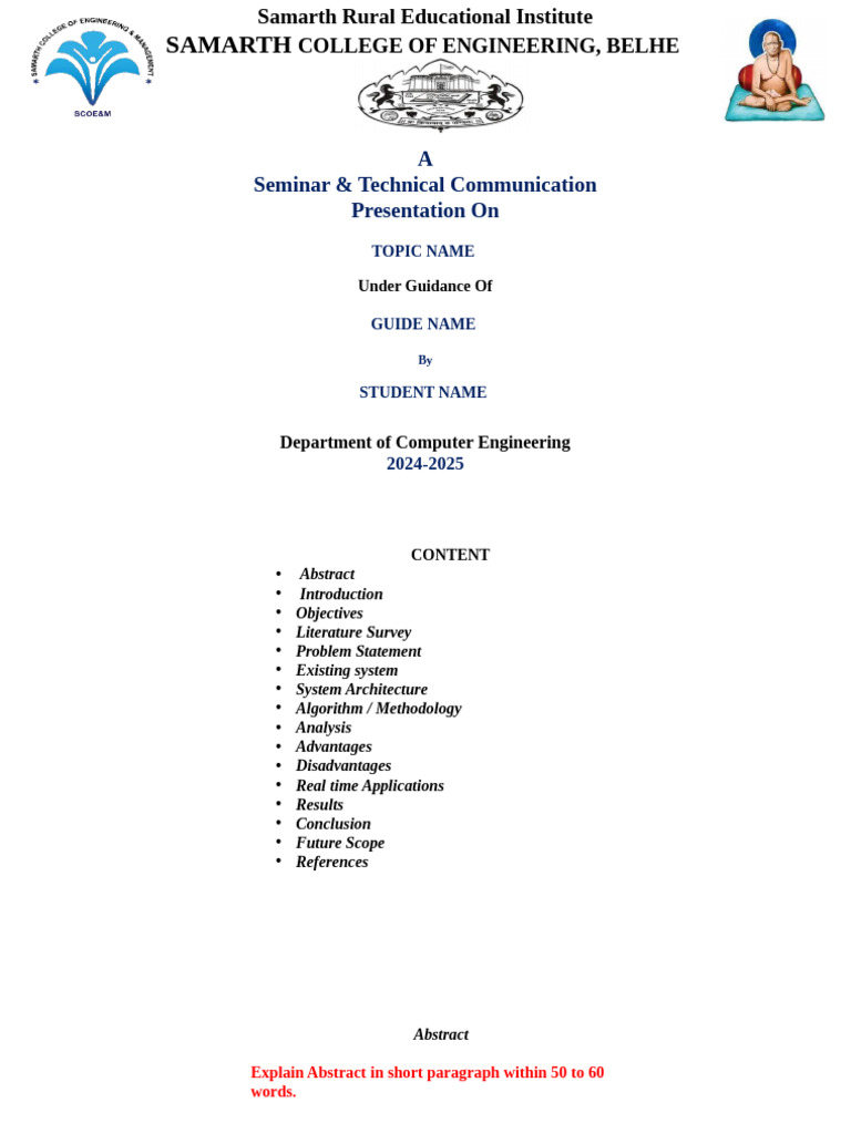 STC PPT Presentation Format-1 | PDF | Methodology | Analysis