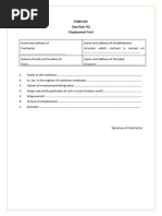 Form XIV - Employment Card | PDF