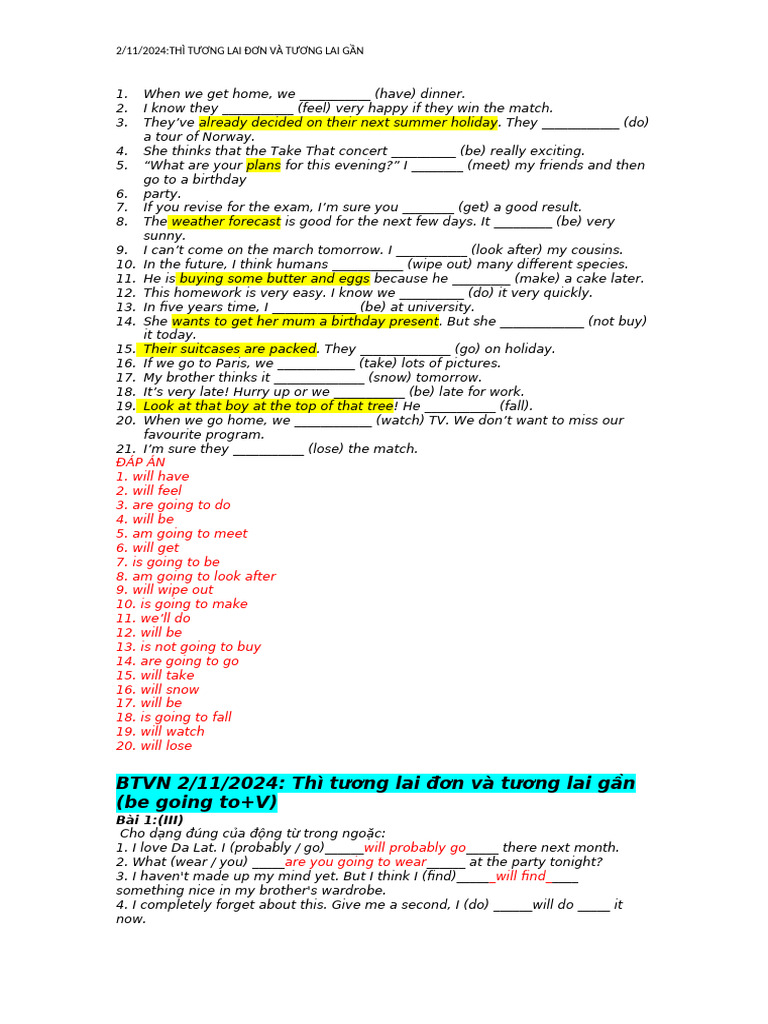 BTVN 2 Thang 11 Nam 2024 | PDF | Language Arts & Discipline