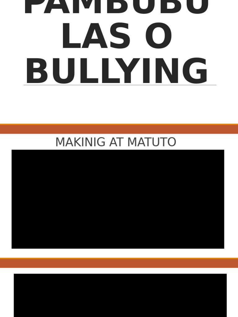 Pambubulas o Bullying | PDF