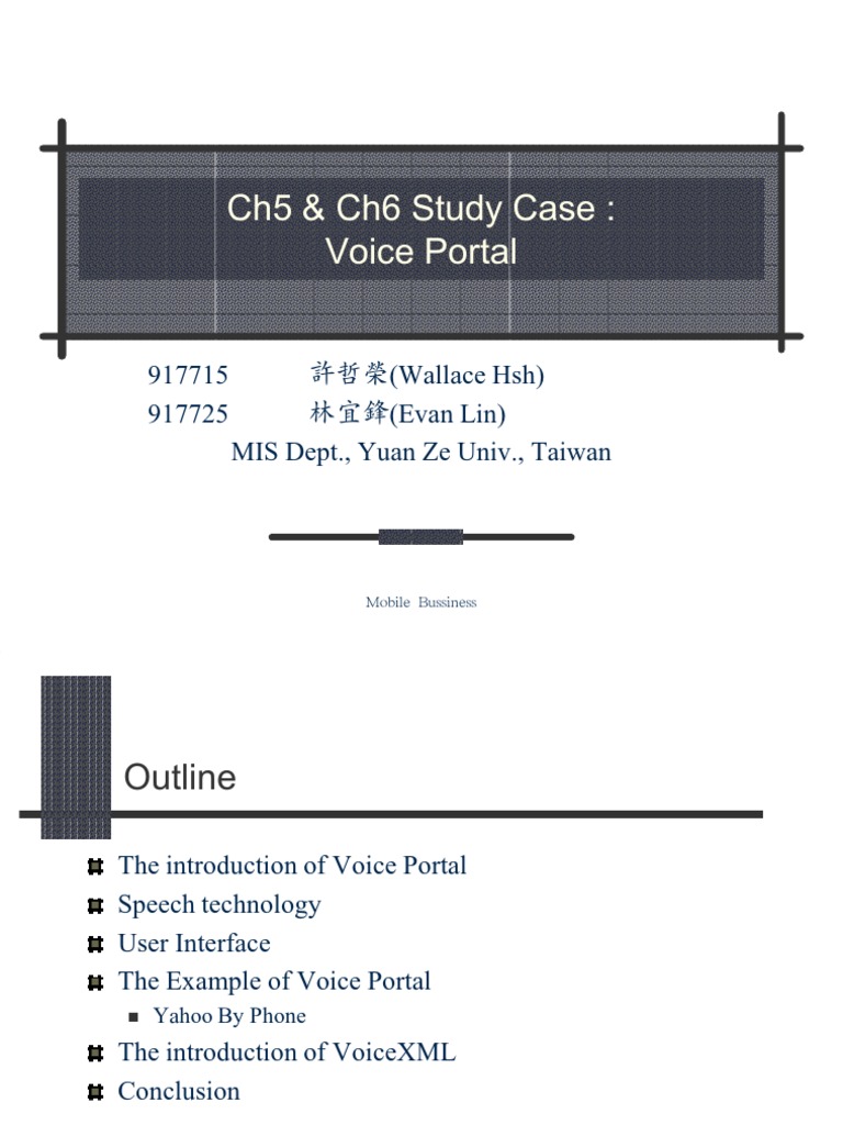 Voice Portal | PDF | Interactive Voice Response | Speech Synthesis