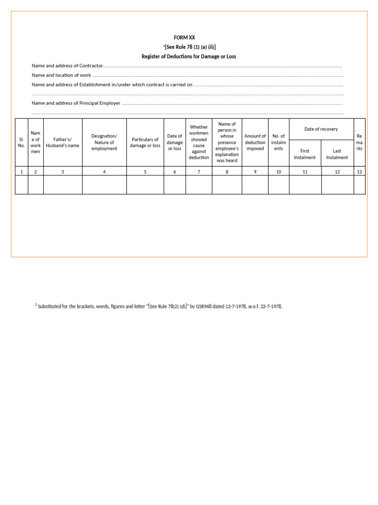Form XX - Damagas and Loss | PDF | Economies | Taxes