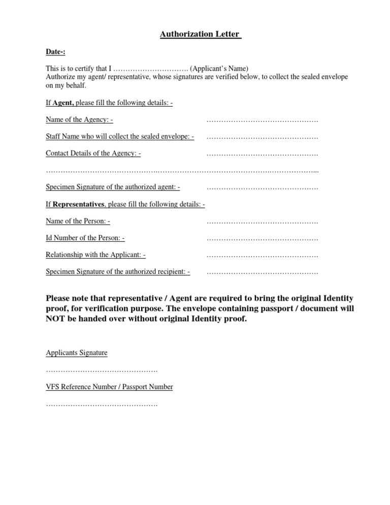 Authorization Letter | PDF
