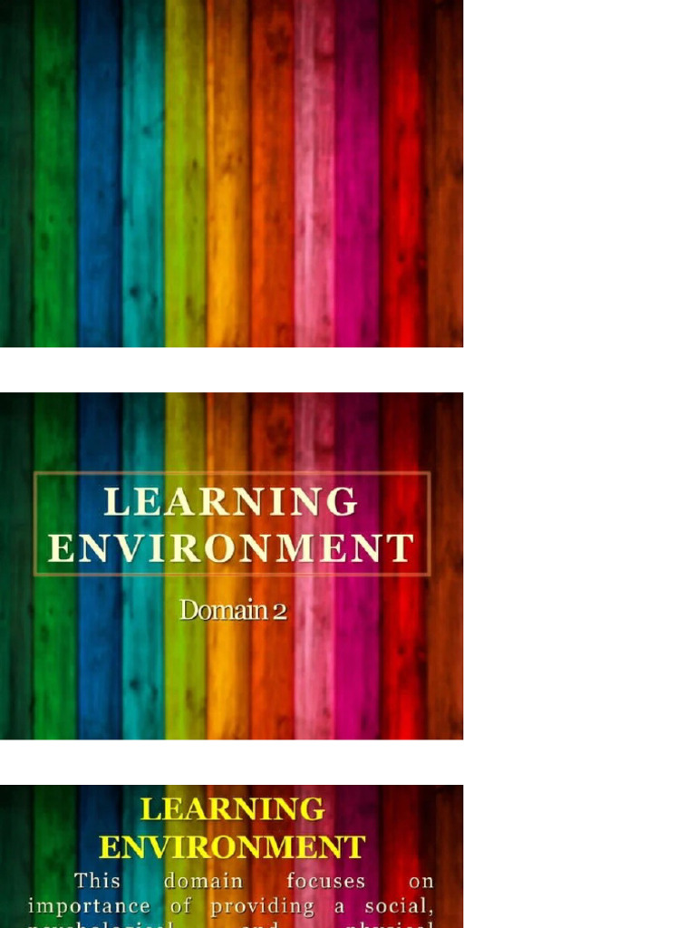 Learning Environment | PDF