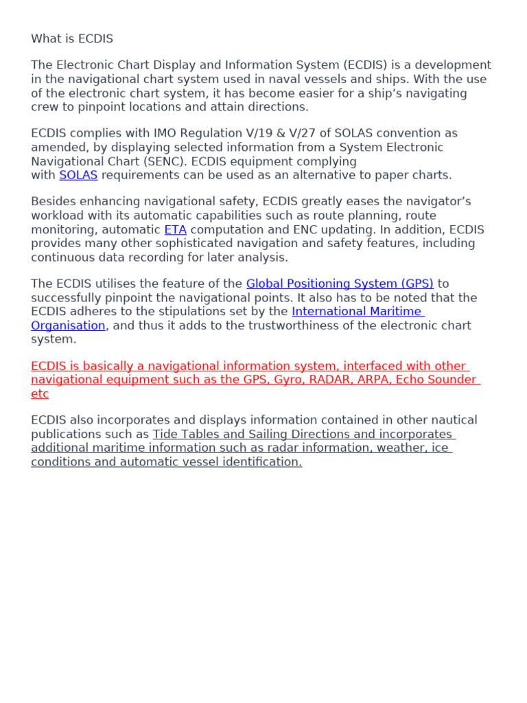 The-Electronic-Chart-Display-and-Information-System | PDF | Navigation