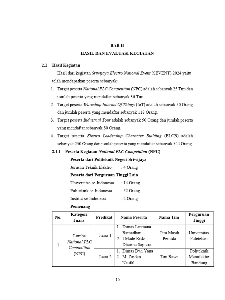 Bab 2 LPJ Sevent | PDF