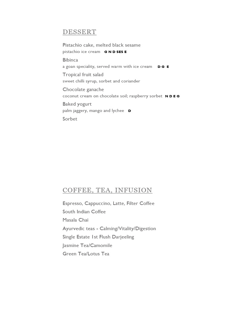 Dessert Menu | PDF