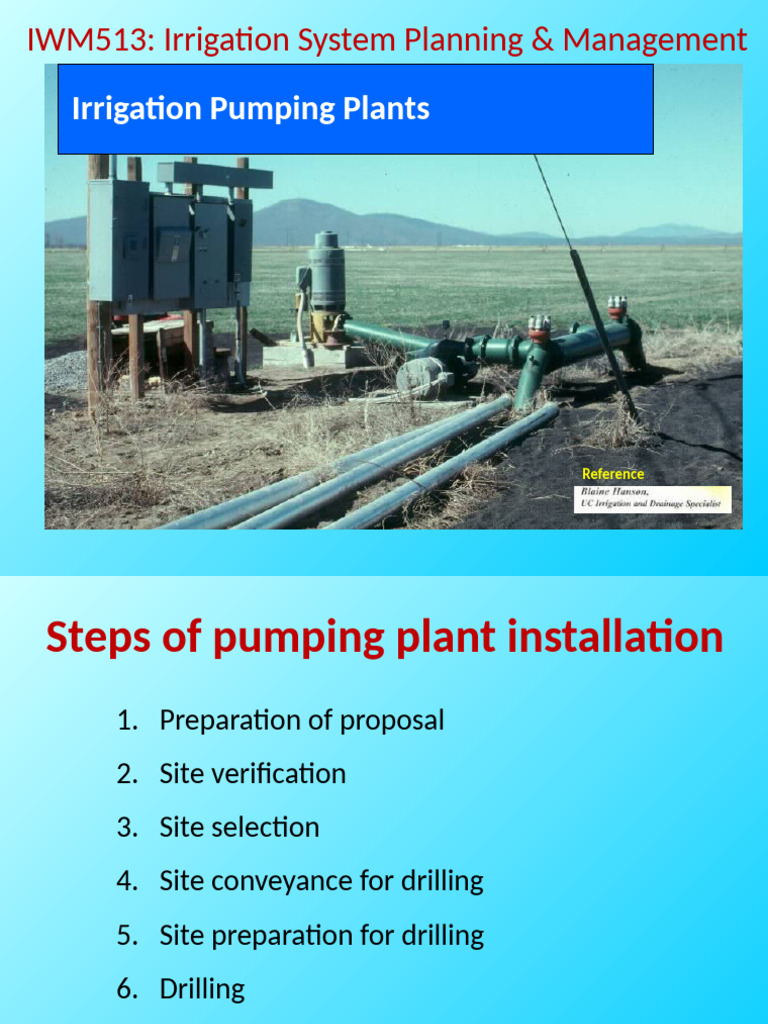 5-Irrigation Pumping Plants | PDF | Pump | Horsepower