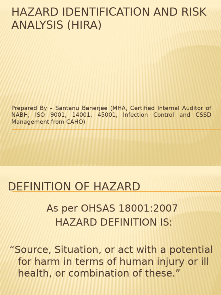 Hira Presentation | PDF | Hazards | Risk