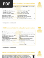 Mathematical Reasoning Practice Test Yr 7 | PDF | Mathematics