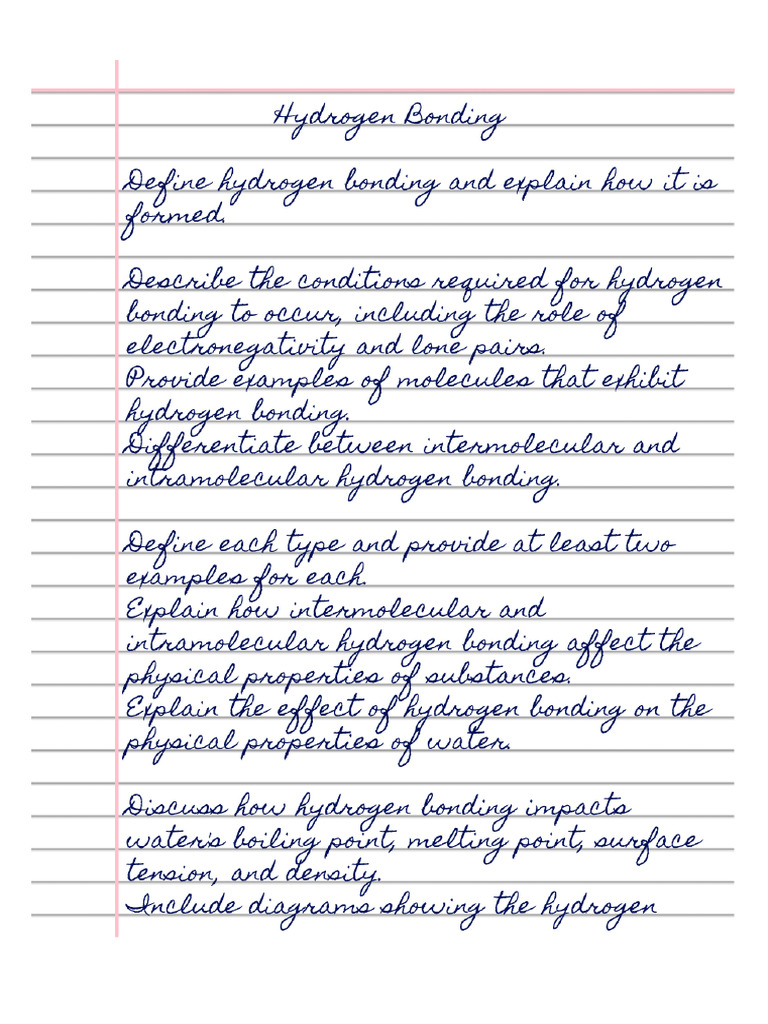 Hydrogen Bonding | PDF