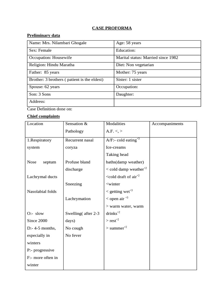 Case Performa | PDF | Medicine | Causes Of Death