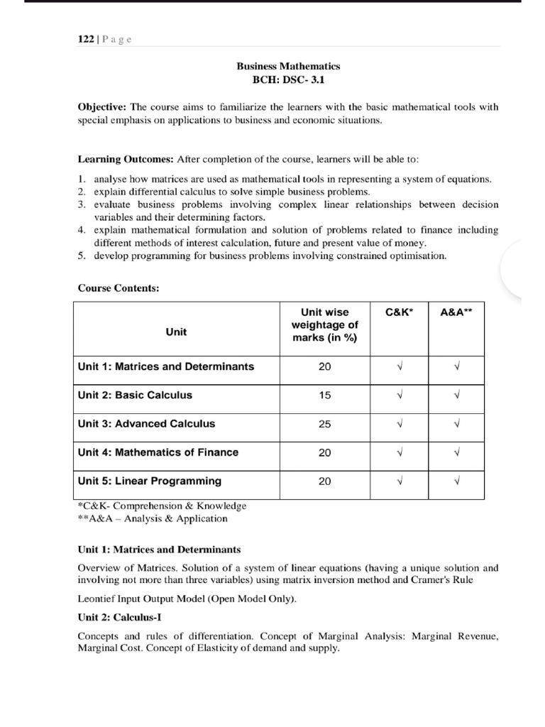 (Hons.) Sem 3rd Syllabus | PDF