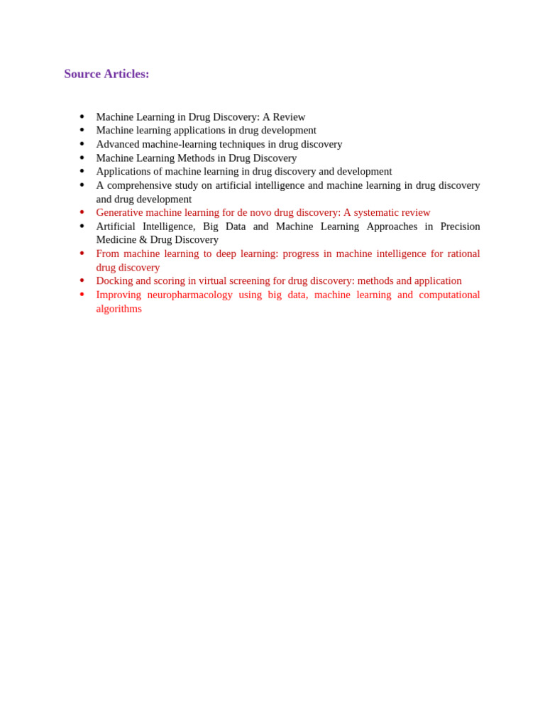Machine Learning in Drug Discovery Insights | PDF | Machine Learning ...