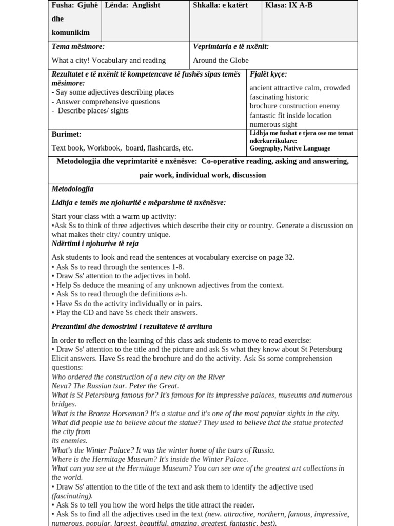 lession plan 17 | PDF | Linguistics | Human Communication