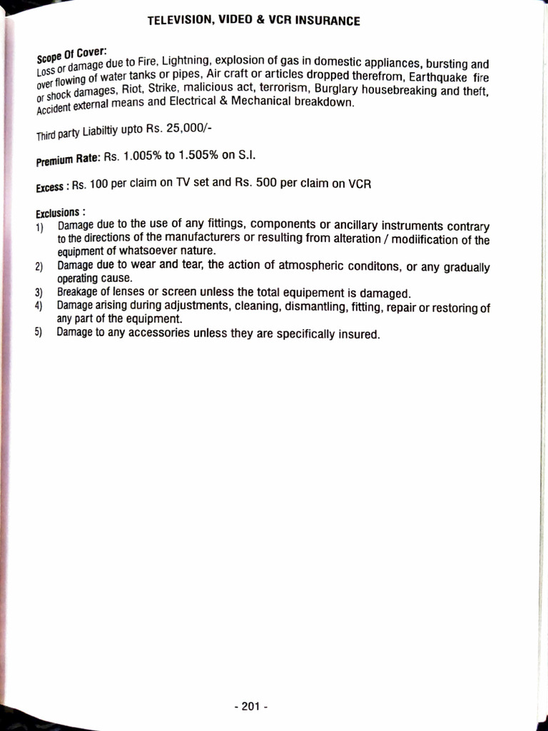 Television Insurance | PDF