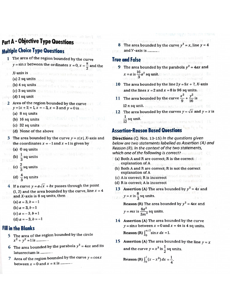 Area of Bounded Region | PDF