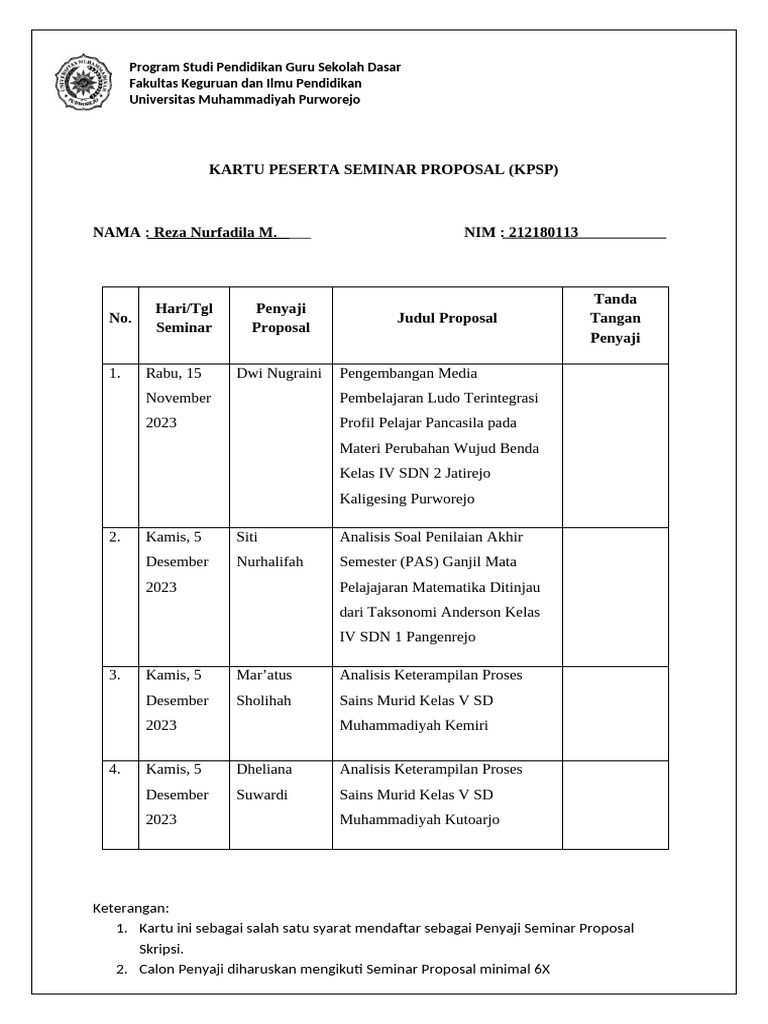 SYARAT SEMPRO - Reza Nurfadila Munawaroh | PDF | Seni | Komputer