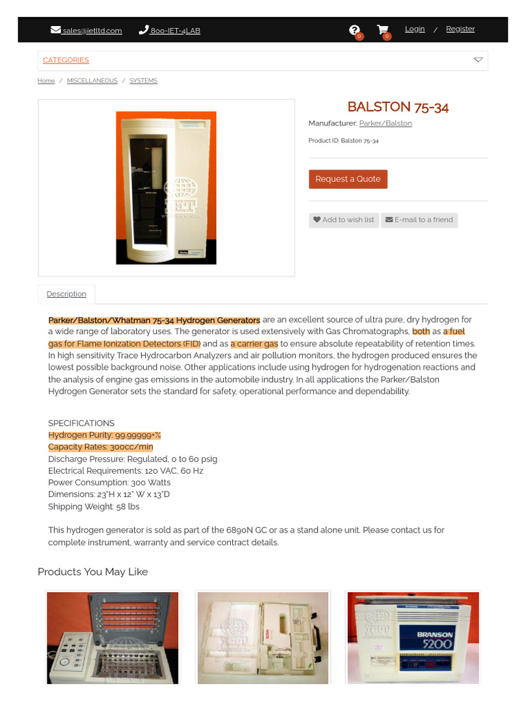 Parker Hydrogen Generator Overview | PDF | Technology & Engineering