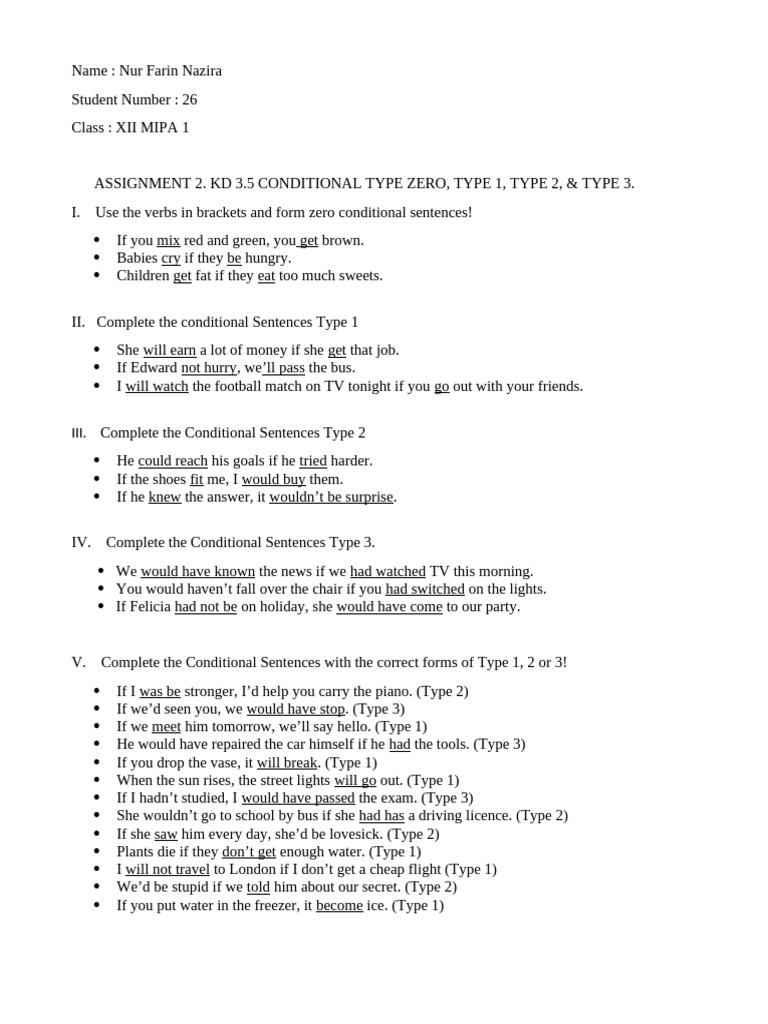 ASSIGNMENT 2 KD 3.5 Conditional 123 | PDF