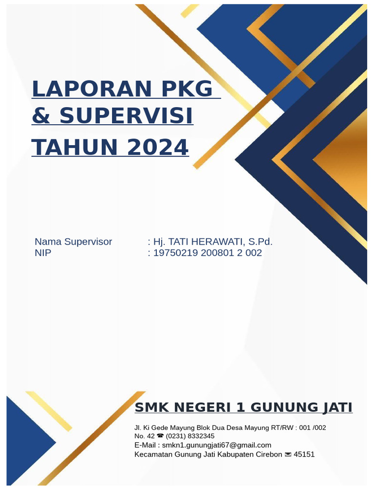 Cover Laporan Supervisi 2024 | PDF