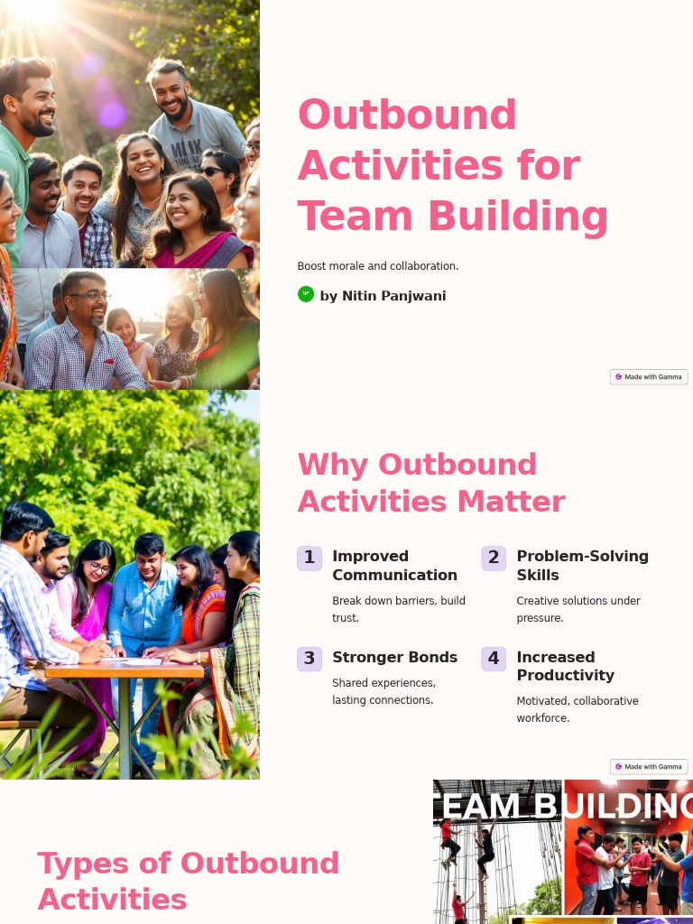 Outbound Activities For Team Building | PDF