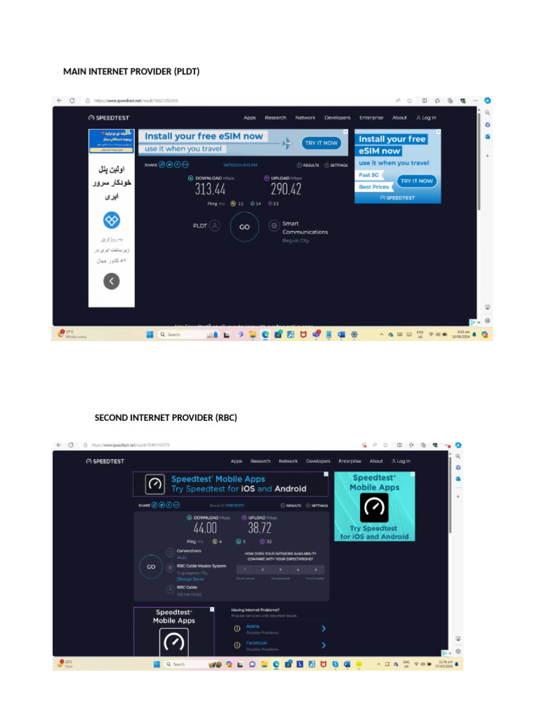 Speedtest Result. | PDF | Computers