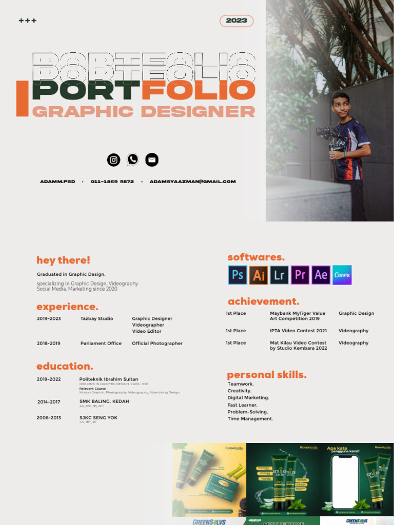Adam Syamil Graphic Designer Portfolio | PDF | Business | Art