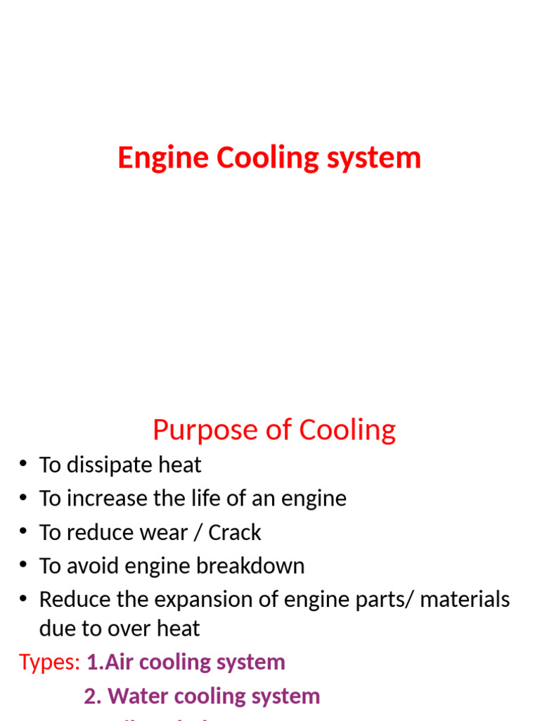 UNIT-3 Engine Cooling System | PDF